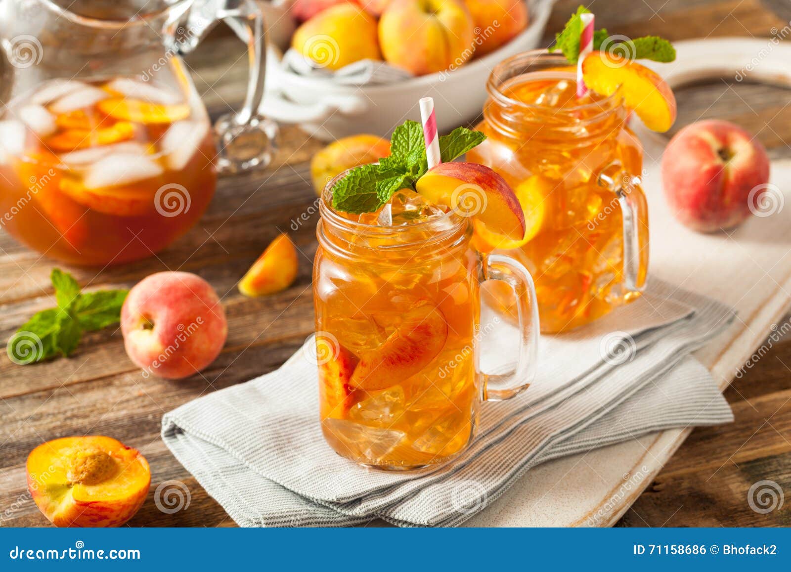 Verse Eigengemaakte Perzik Zoete Thee Stock Foto - Image of voedsel ...