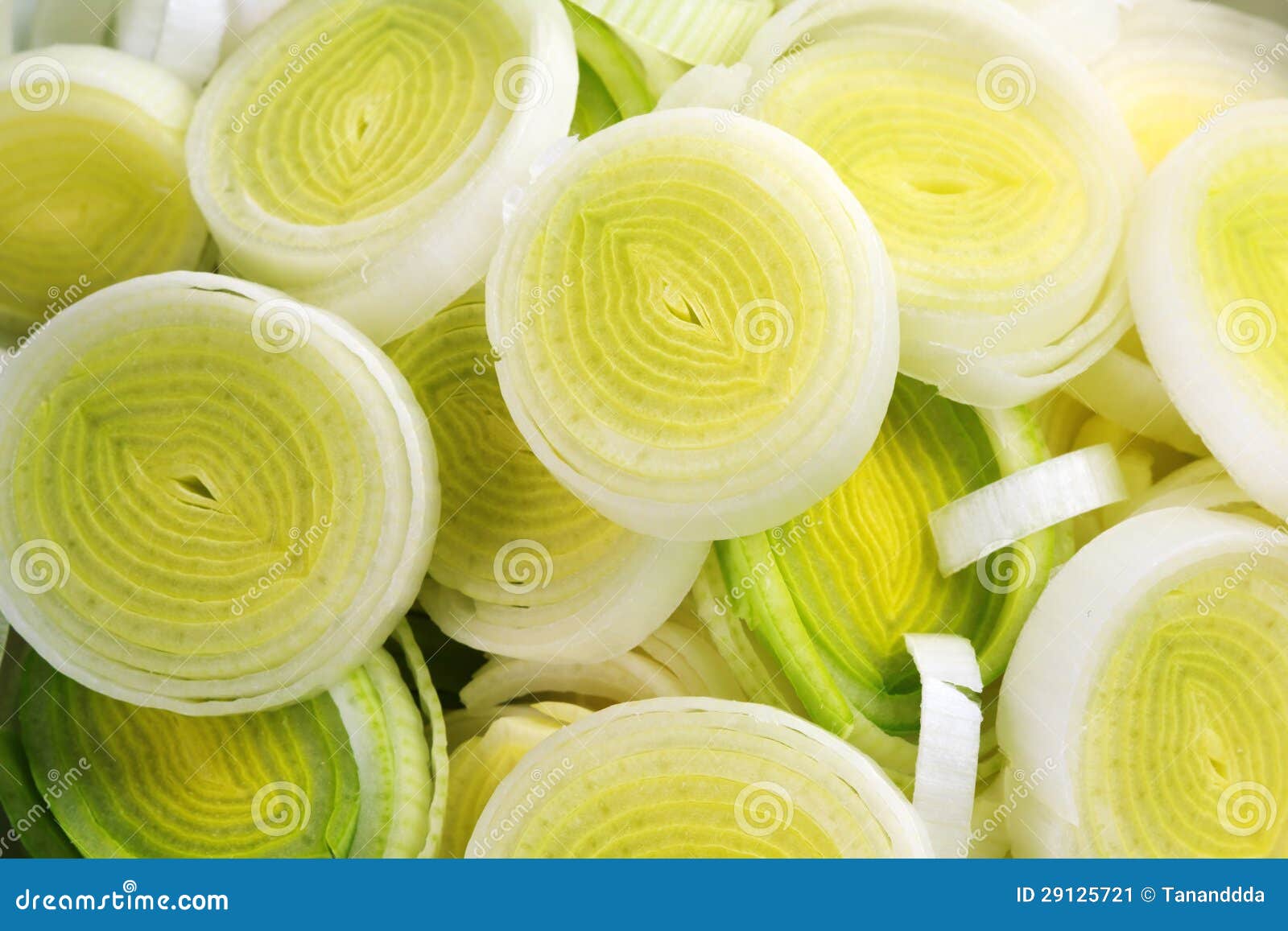 Verse gesneden prei stock afbeelding. Image of voedsel - 29125721