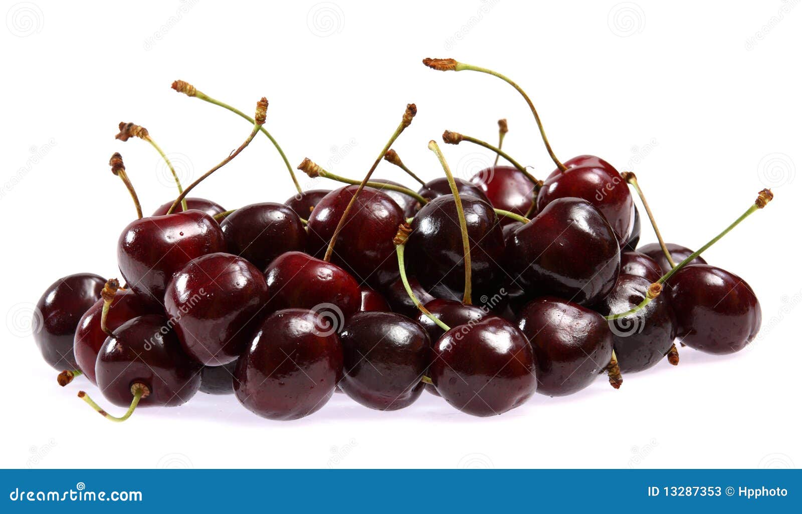 Verse Kersen Op Witte Achtergrond Stock Afbeelding - Image of ...