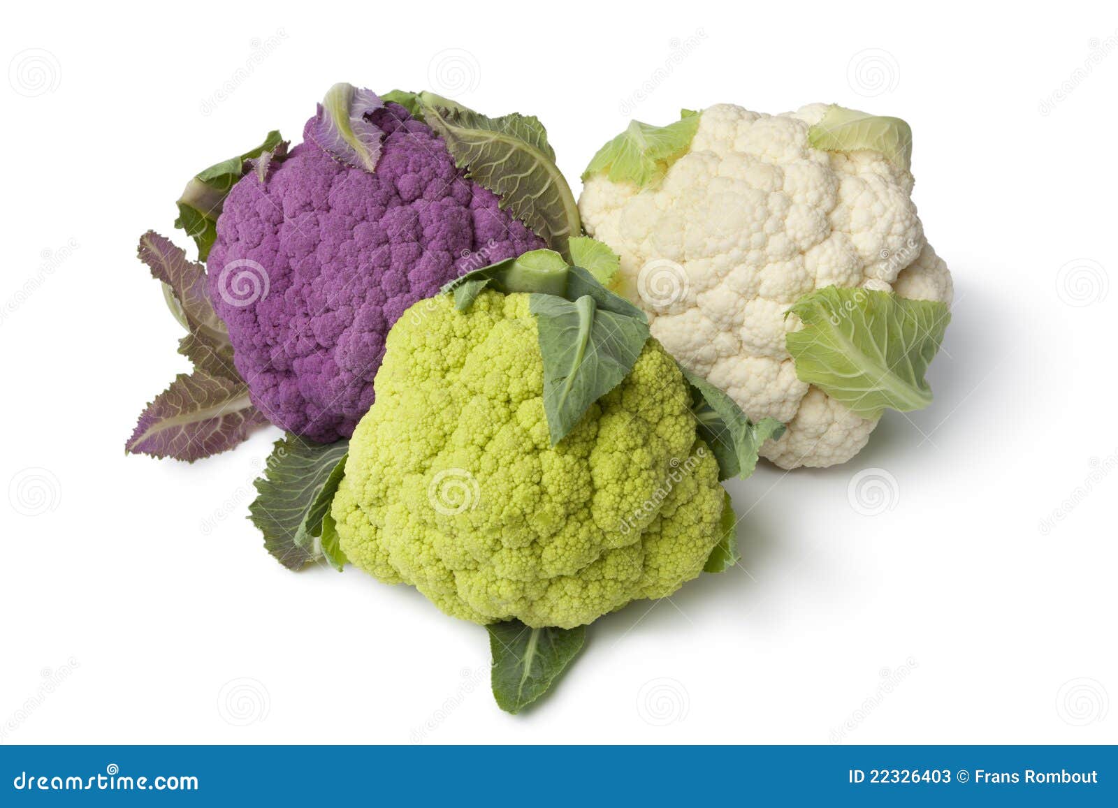 Verse Purpere, Groene En Witte Bloemkool Stock Afbeelding - Image of ...