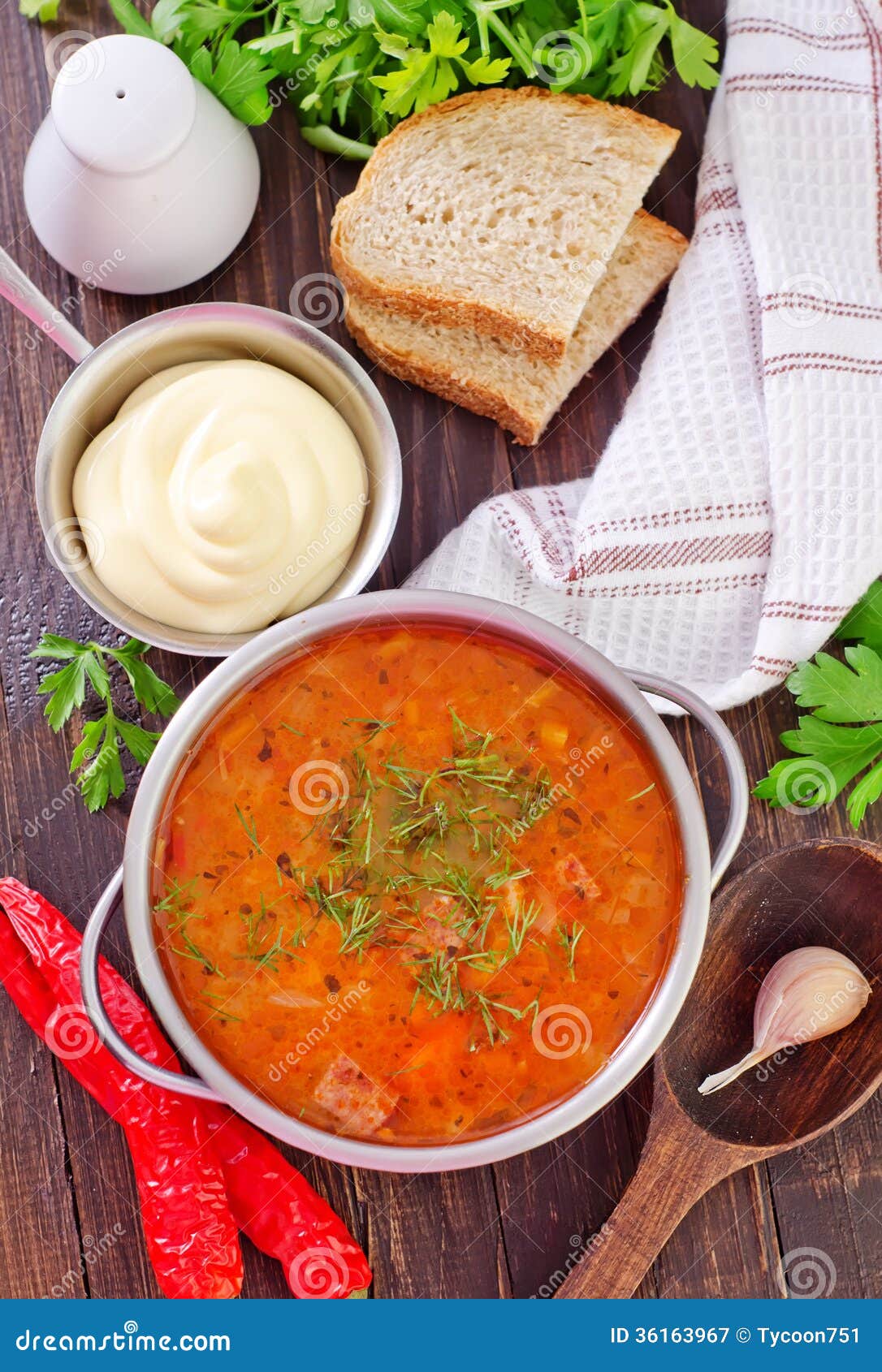 Verse soep stock afbeelding. Image of europees, schotel - 36163967