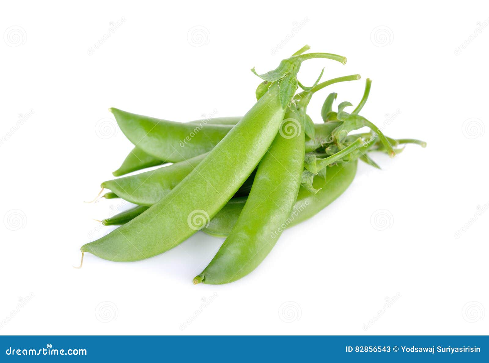 Verse Suiker Onverwachte Erwt of Groene Erwt Op Witte Achtergrond Stock ...