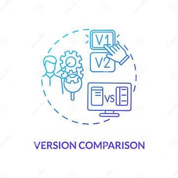 Version Comparison Concept Icon Stock Vector - Illustration of gradient ...