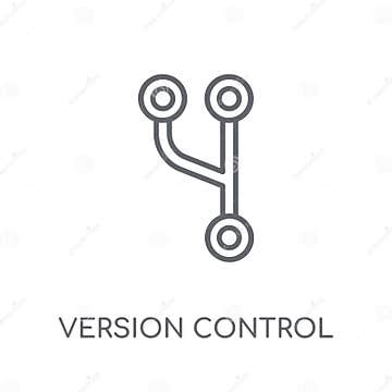 Version Control Linear Icon. Modern Outline Version Control Logo Stock ...