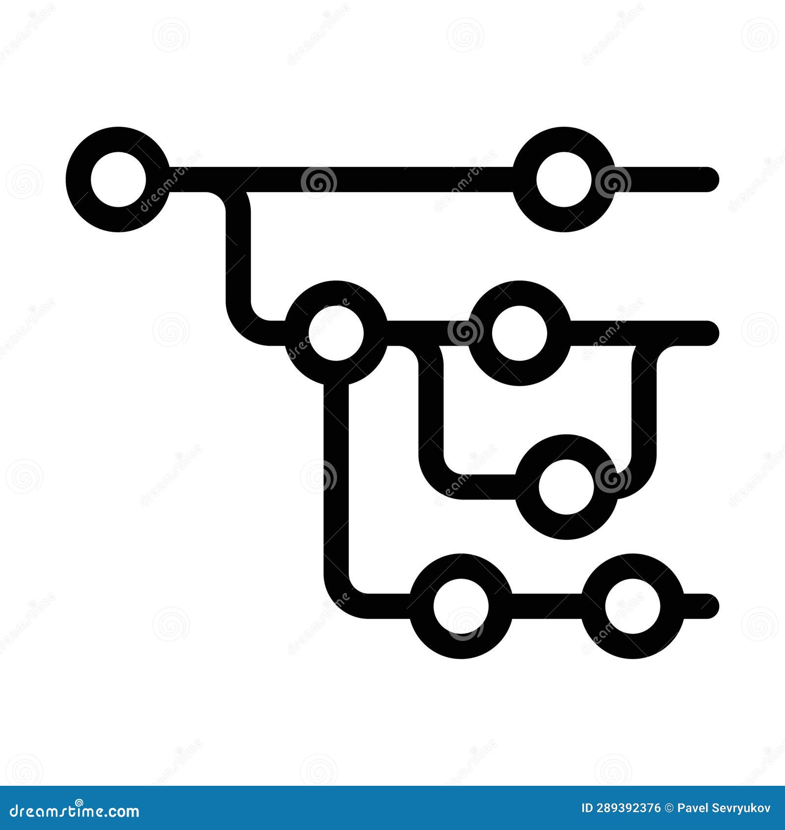 Version Control Software Line Icon Vector Illustration Stock Vector ...