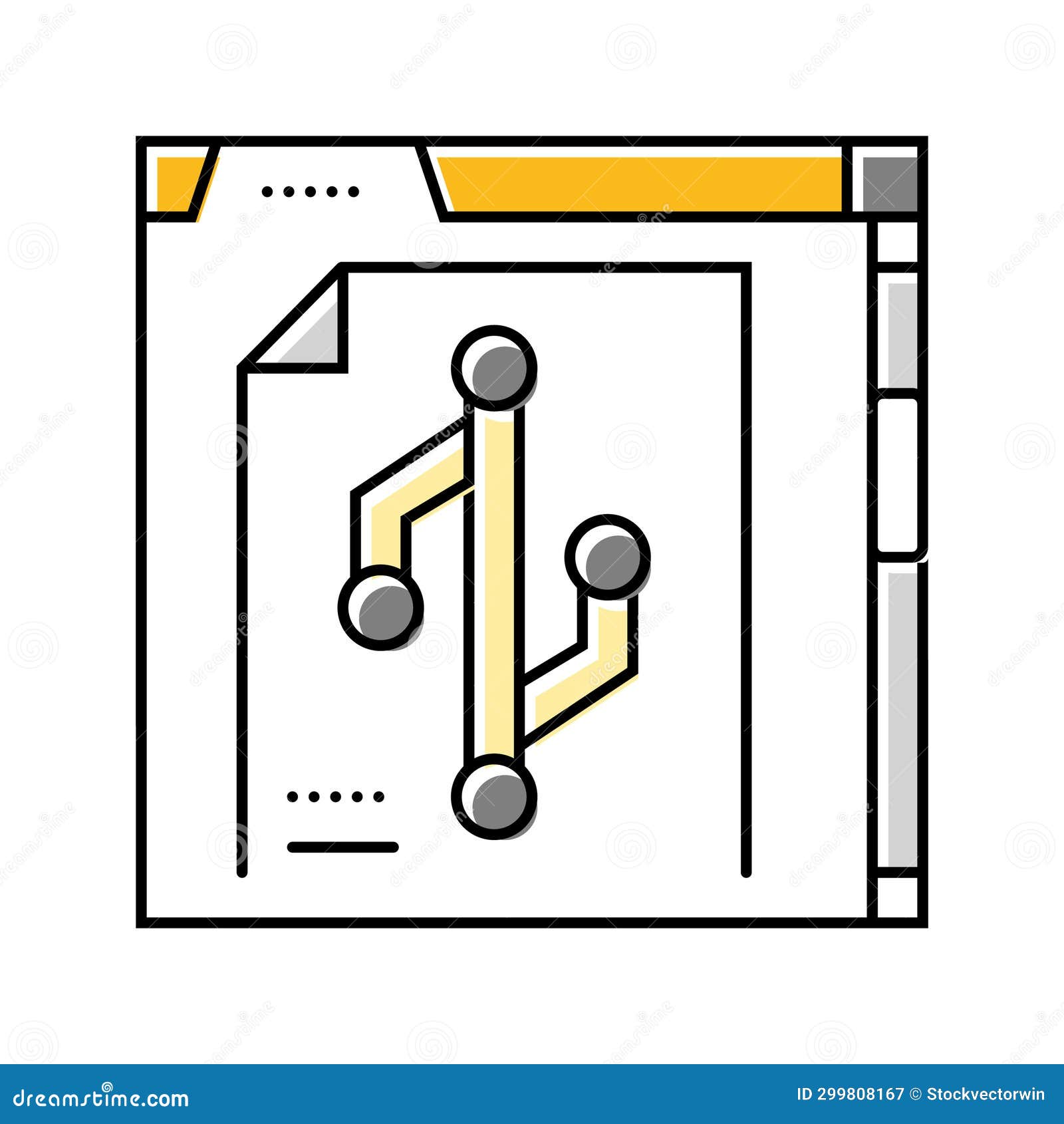 Version Control Technical Writer Color Icon Vector Illustration Stock ...