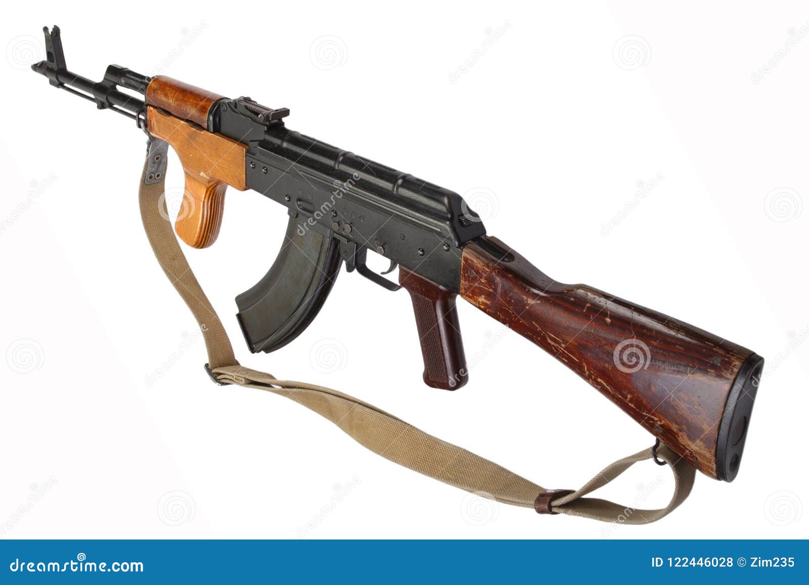 Version De Roumain De La Kalachnikov AK 47 Photo stock - Image du acier ...