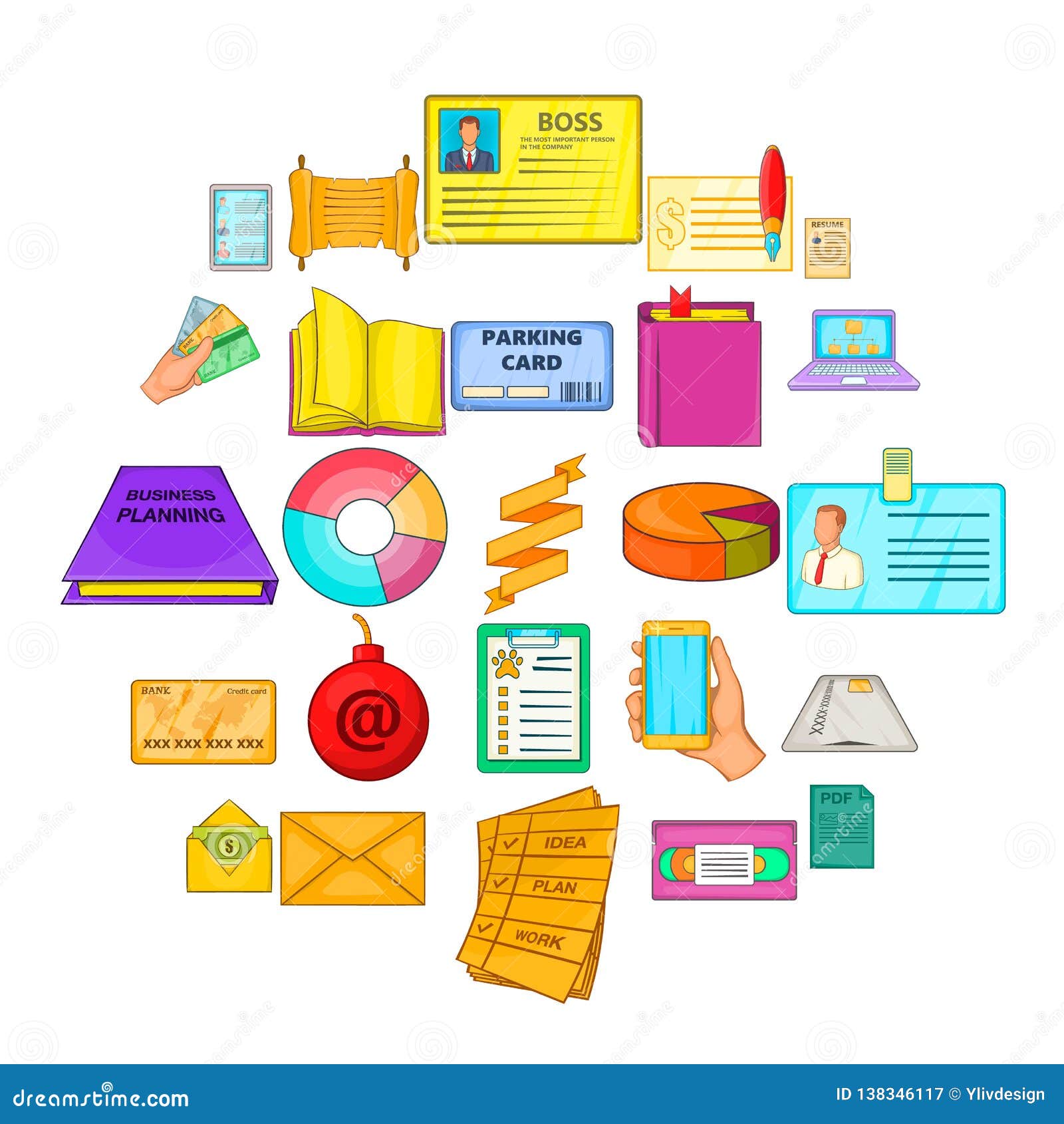 Version Icons Set, Cartoon Style Stock Vector - Illustration of folder ...