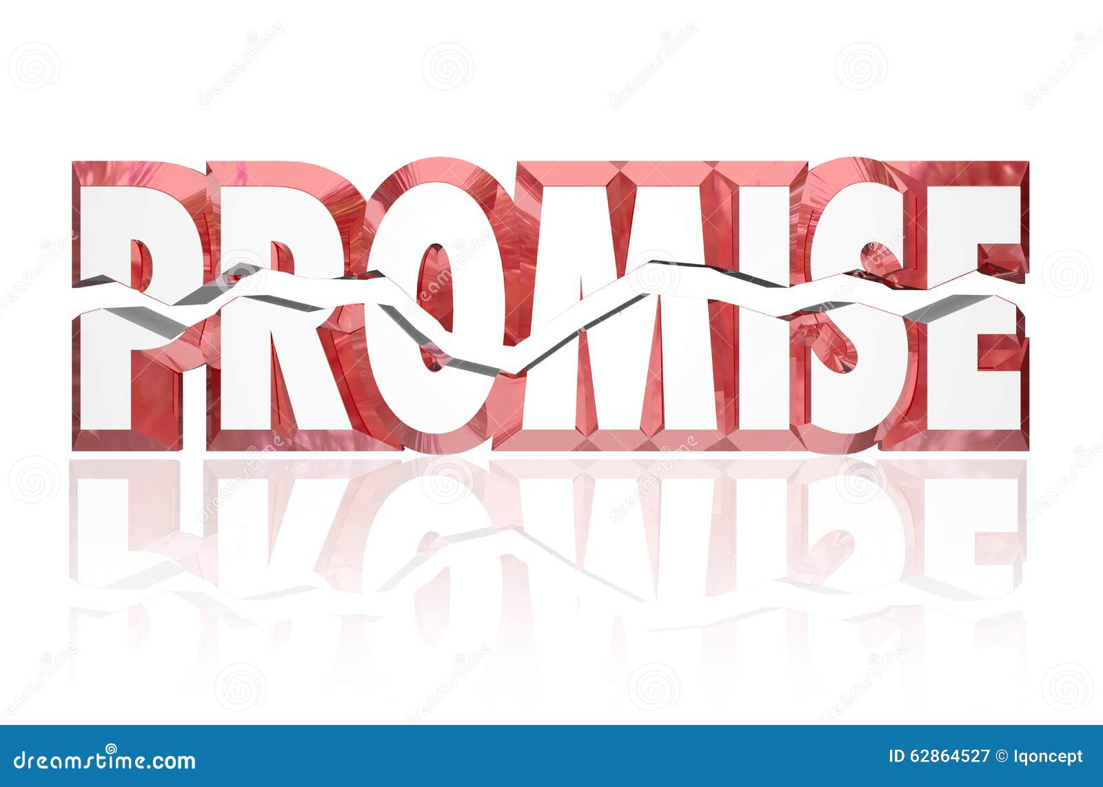Versprechen Gebrochenes Gebrochenes Wort Des Rot-3d Stock Abbildung ...