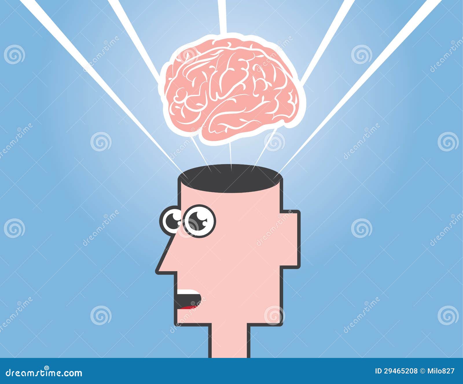 Verstand durchgebrannt vektor abbildung. Illustration von erleichtern ...