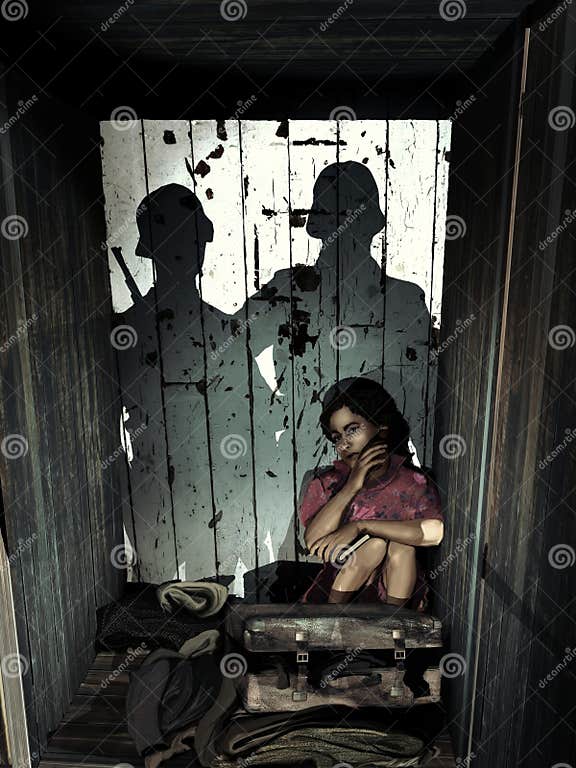 Verstecktes Kind stock abbildung. Illustration von verfolgung - 28841109