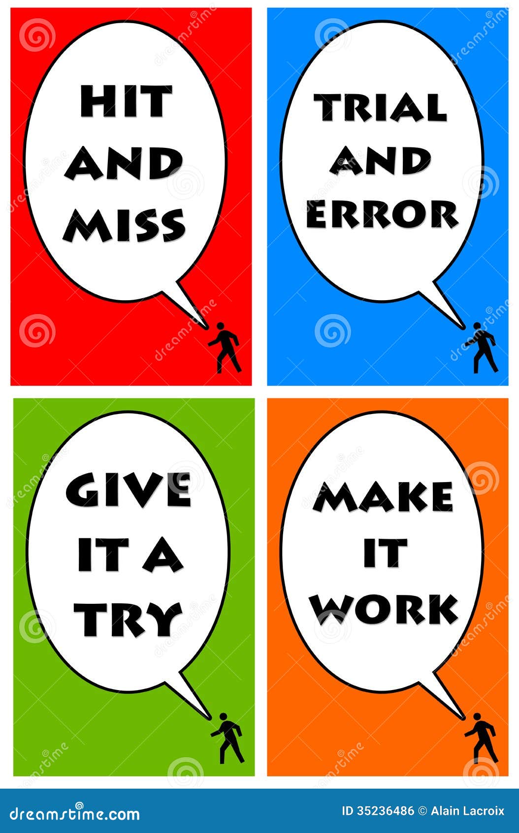 Versuchen Sie Und Folgen Sie Stock Abbildung - Illustration von ...