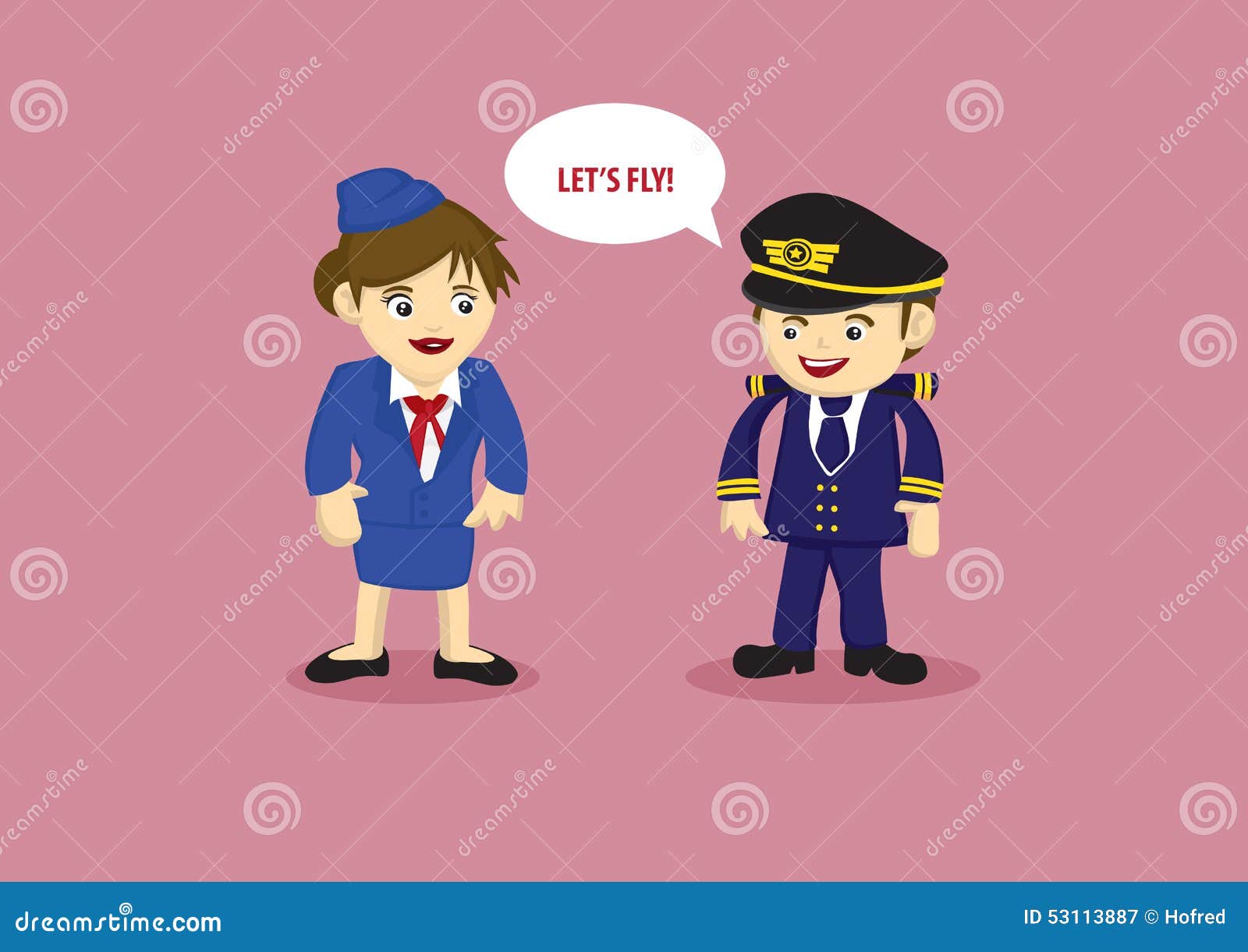 Versuchs Und Und Luft-Stewardess Vector Cartoon Illustration Vektor ...