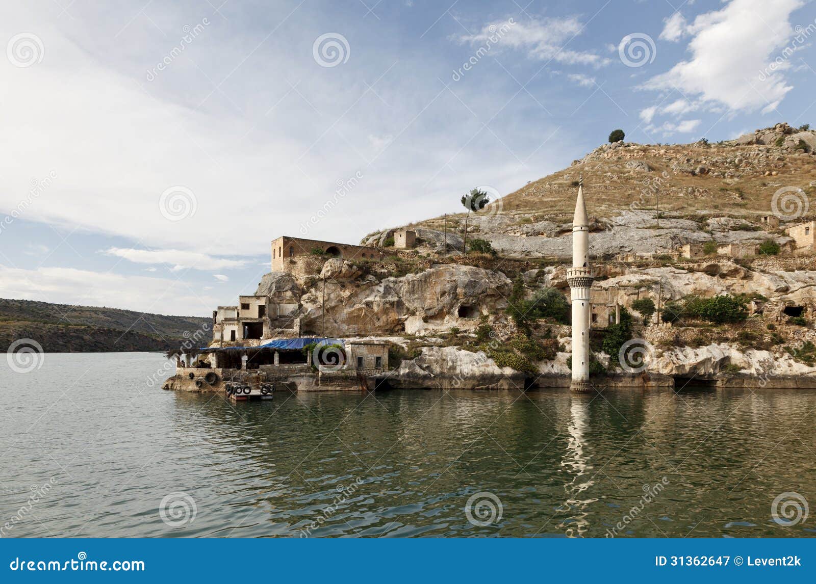Versunkenes Dorf in Halfeti, Urfa Stockbild - Bild von östlich ...