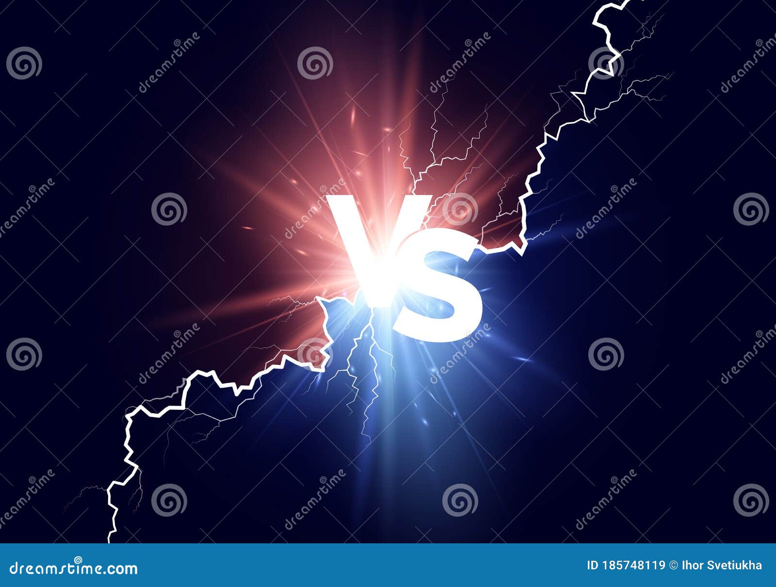 Versus VS Background Letters Vs On The Gap Red And Blue Background Of ...