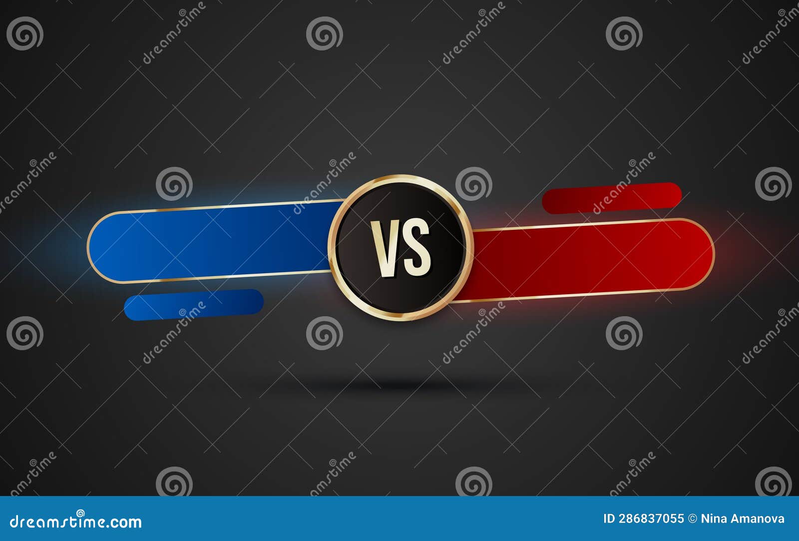 Versus Banner. Battle Scoreboard Stock Illustration - Illustration of ...