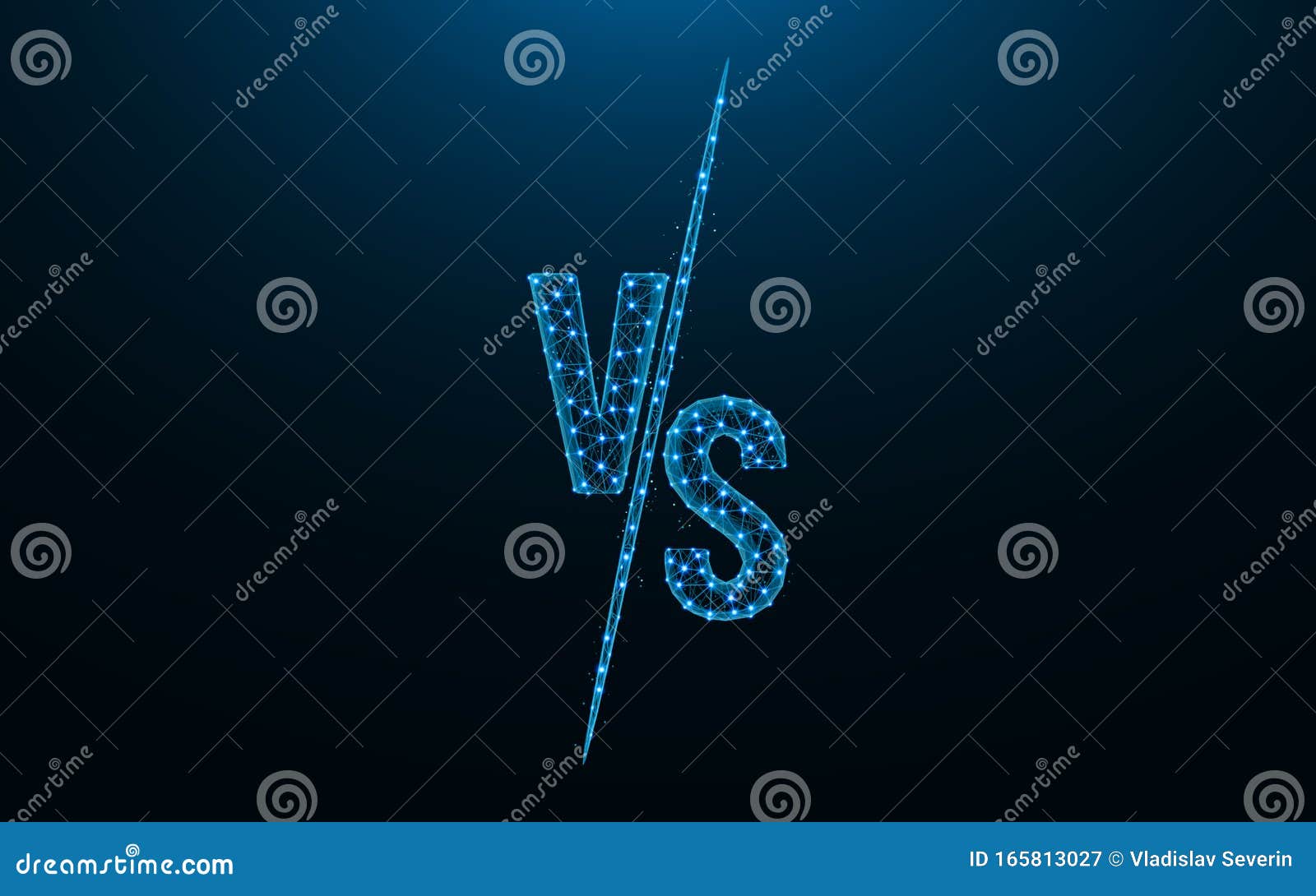 Versus Battle Low Poly Design, Competition Match Game Abstract ...