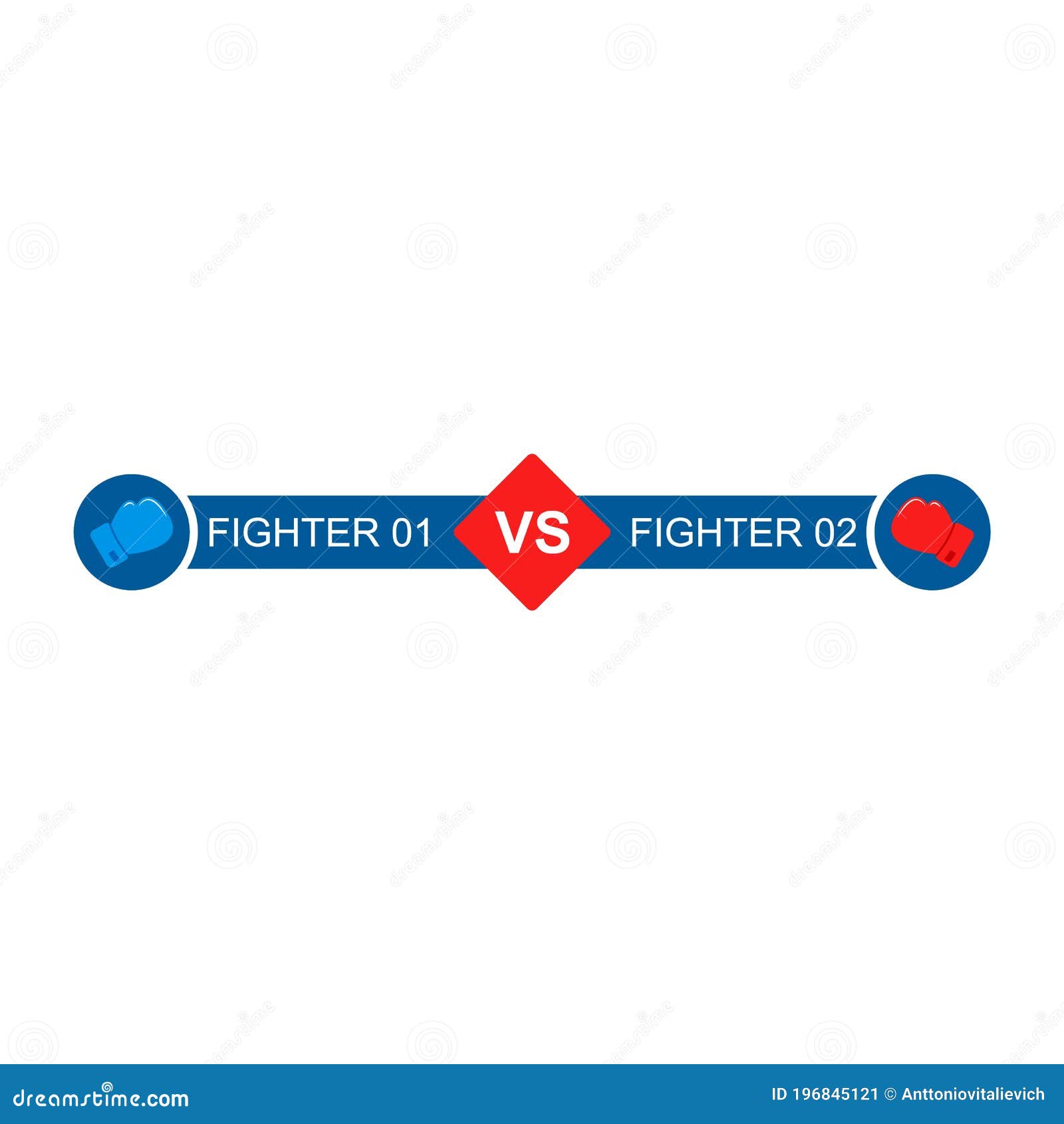 Versus Battle Template Vector. Boxing Gloves Fight Stock Vector ...