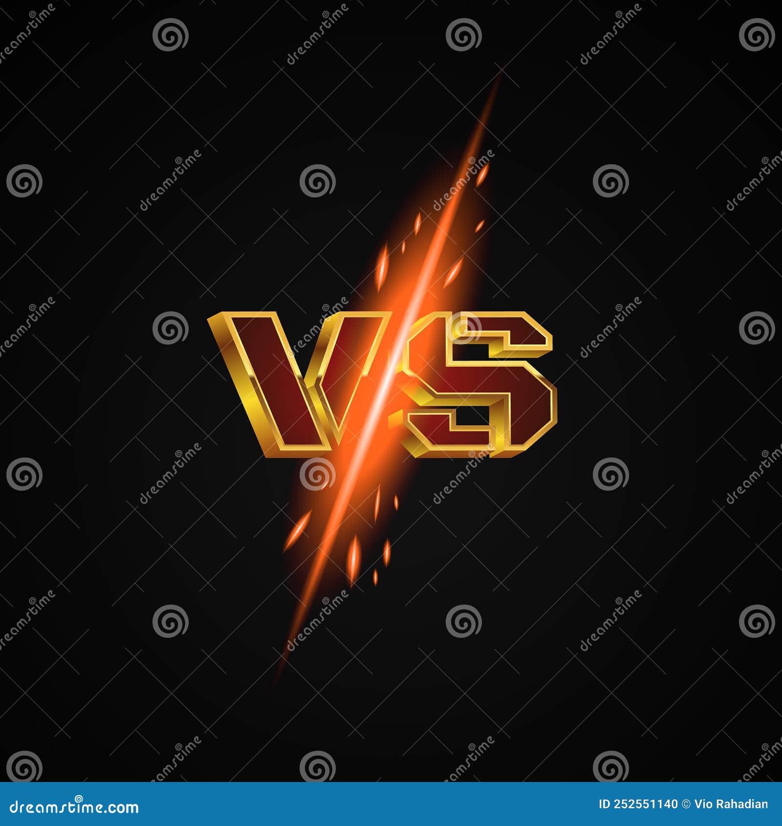 Versus Game Cover Banner Sport Vs Team. Versus Screen Design Battle ...