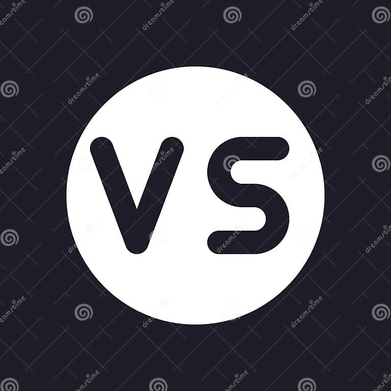 Versus Button Dark Mode Glyph Ui Icon Stock Vector - Illustration of ...