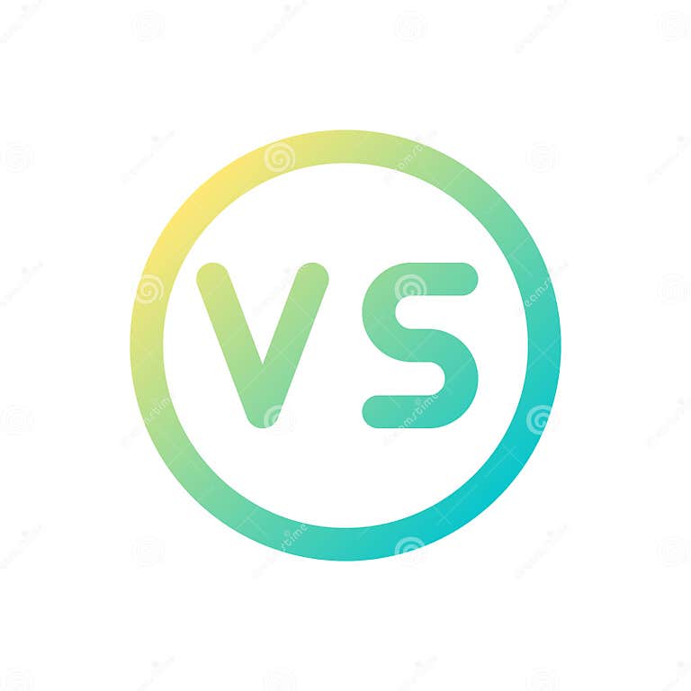 Versus Button Pixel Perfect Gradient Linear Ui Icon Stock Vector ...