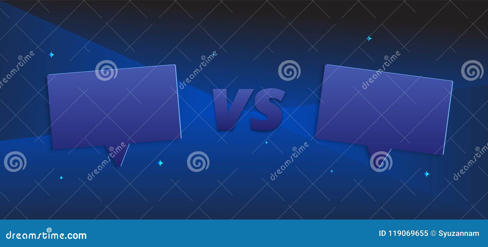 Versus Card. VS Horizontal Banner. Vector Illustration. Stock Vector ...