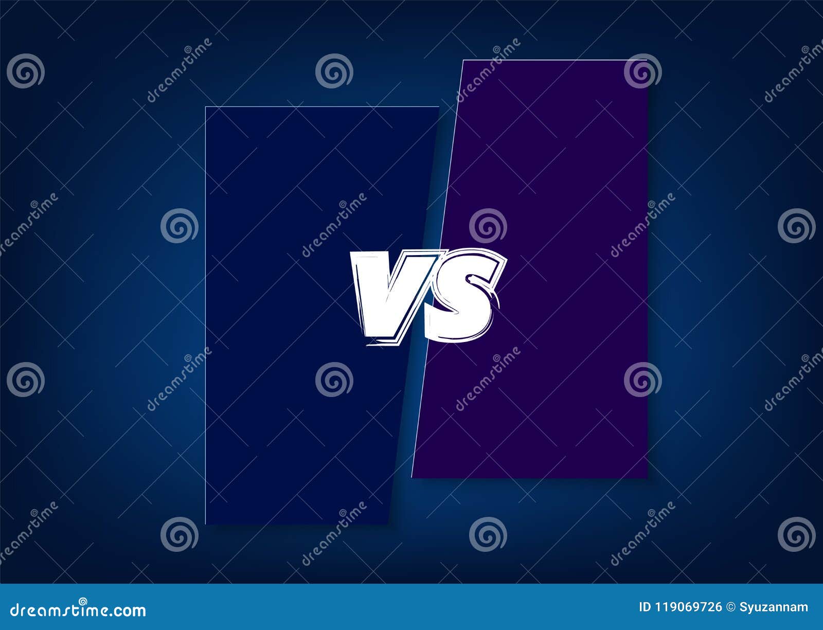 Versus Card. VS Horizontal Banner. Vector Illustration. Stock Vector ...