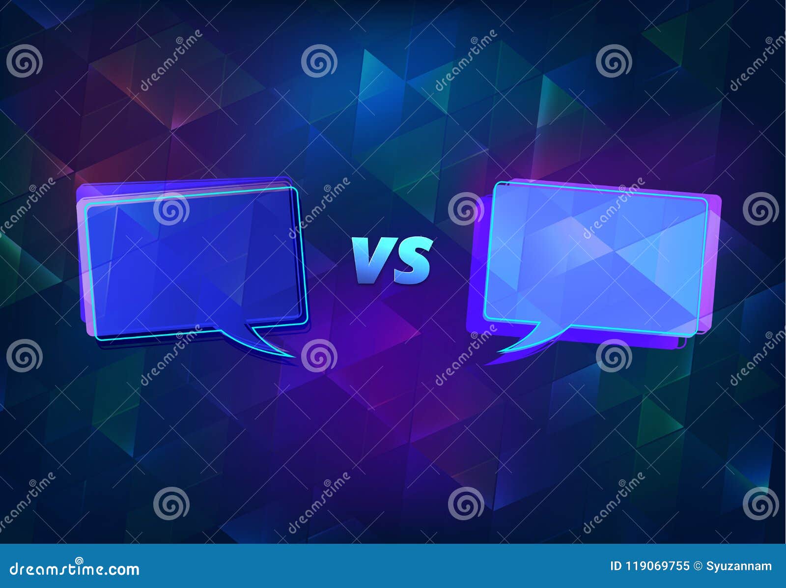 Versus Card. VS Horizontal Banner. Vector Illustration. Stock Vector ...