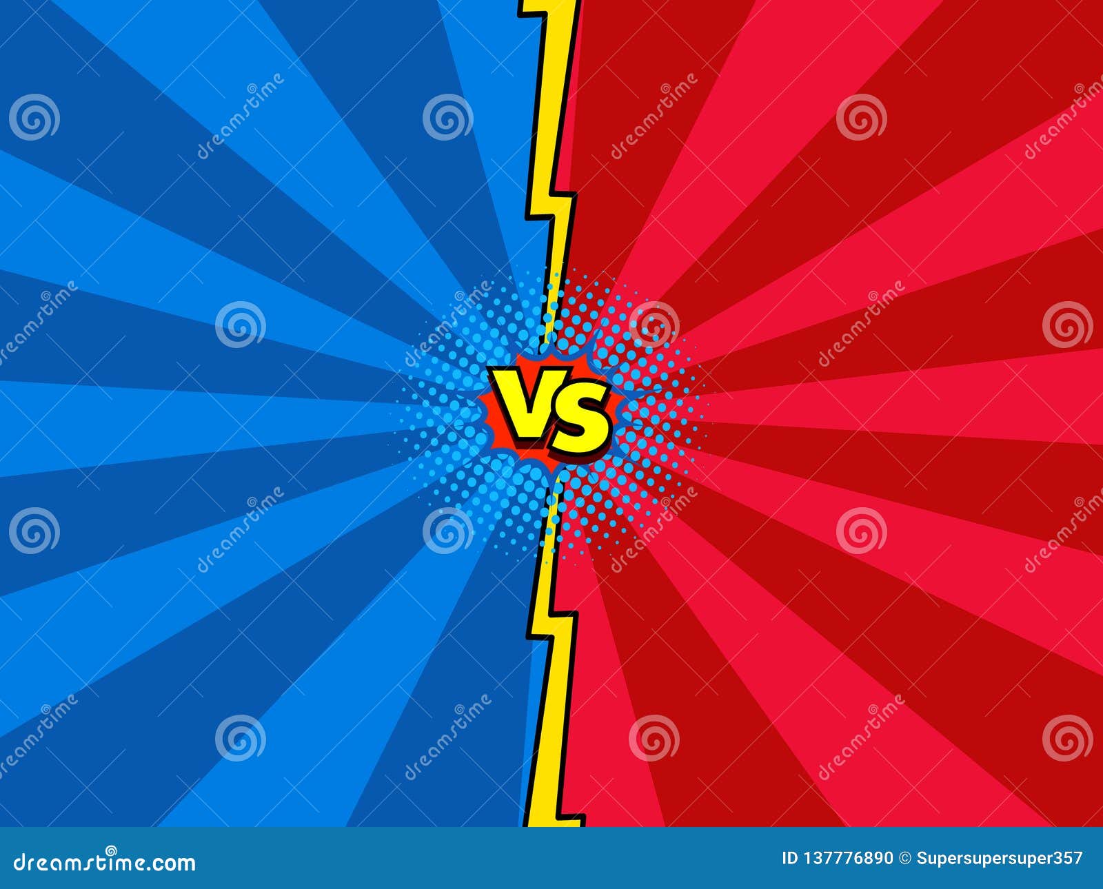 Versus Comic Book Versus Background, Superhero Action Stock Vector ...