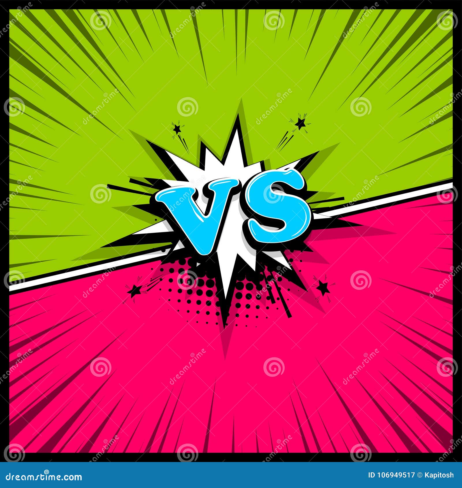 Versus Comic Text Speech Bubble Stock Vector - Illustration of mockup ...