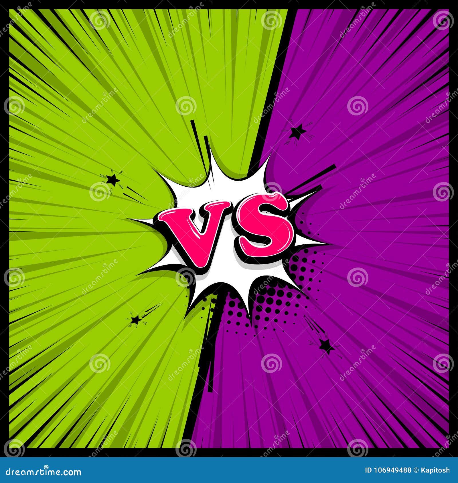 Versus Comic Text Speech Bubble Stock Vector - Illustration of ...