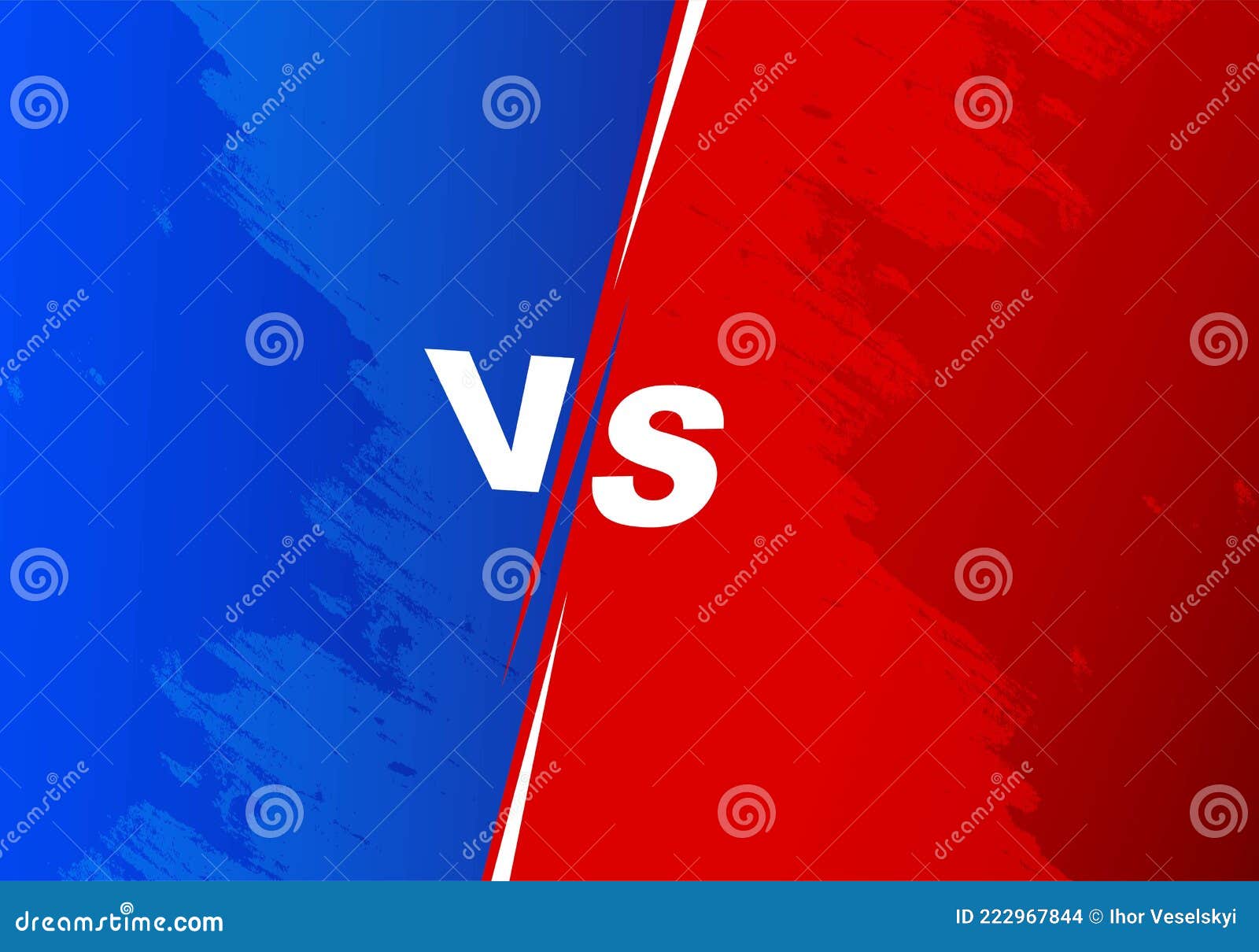 Versus Competition Screen Background Blue and Red Stock Vector ...