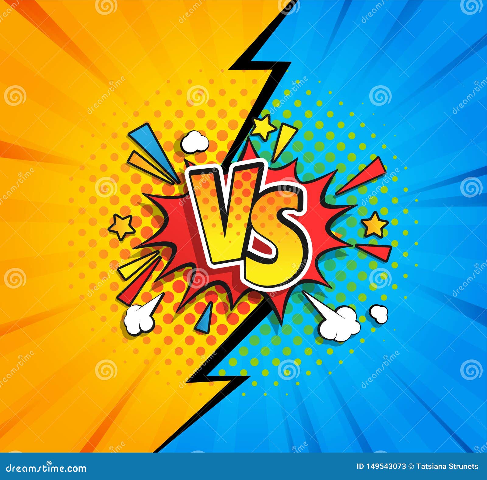 Versus Competitive Concept Bubble in Comic Style. Stock Vector ...