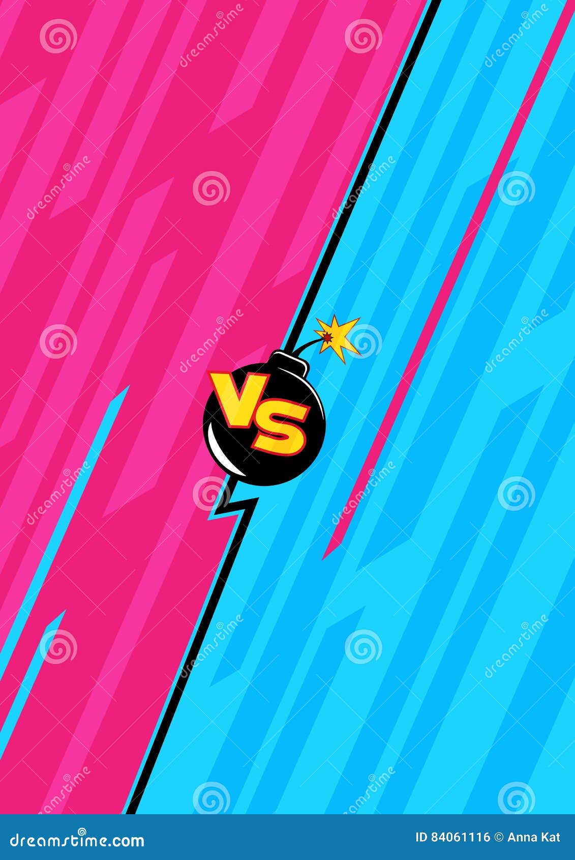 Versus Element Template 1 stock vector. Illustration of comic - 84061116