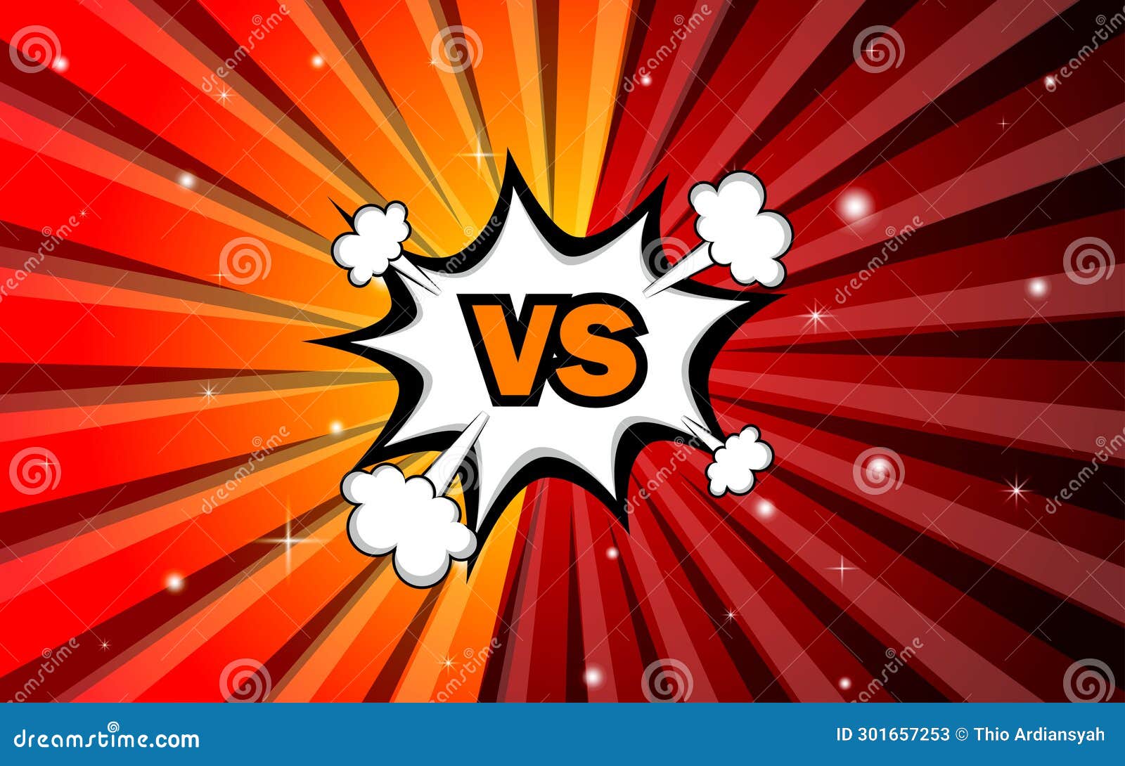 Versus Fight Background Comic Style Design. Vector Illustration Stock ...