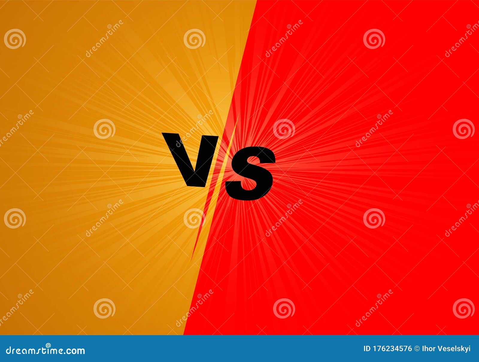 Versus Fight Screen Background Orange and Red Stock Photo - Image of ...