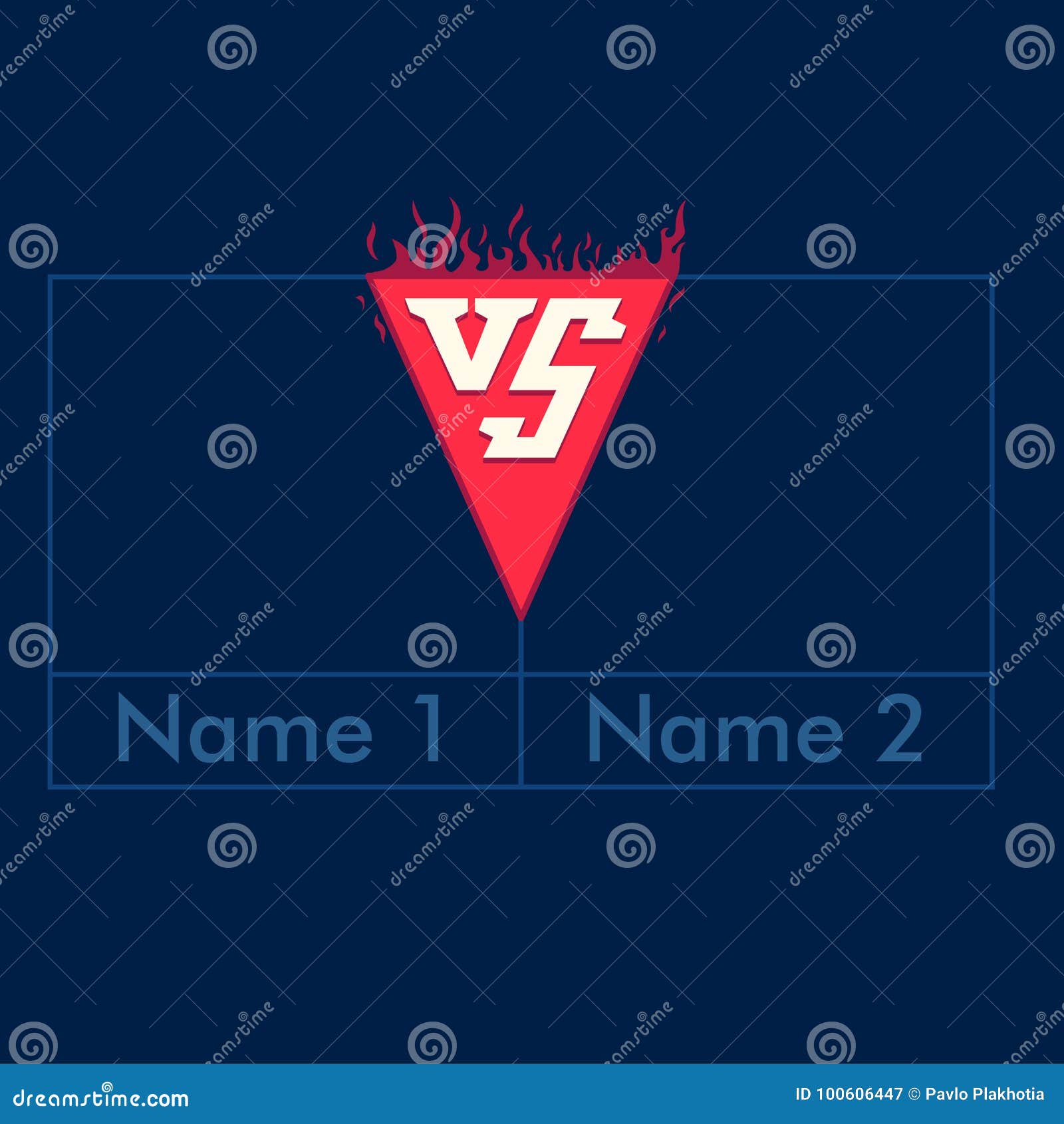 Versus Frame. Vs Duel Battle, Boxing Confrontation Screen And Fight ...