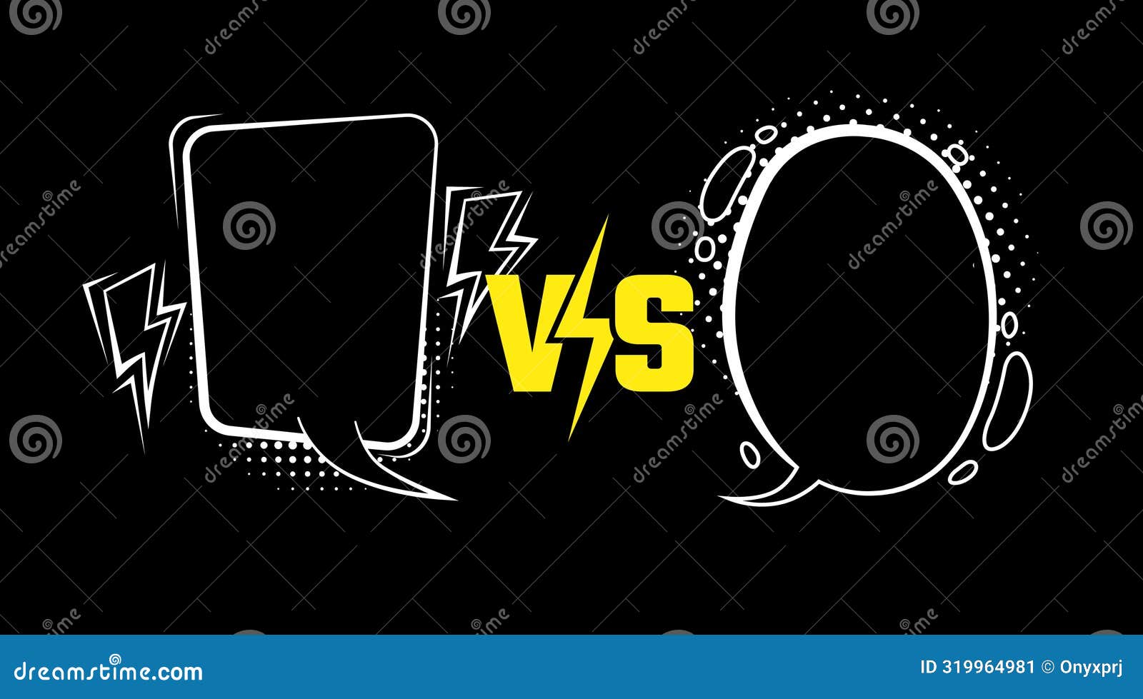 Versus Frames Battle Visualization Place for Fighters Faces VS Comic ...