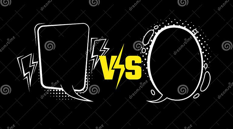 Versus Frames Battle Visualization Place for Fighters Faces VS Comic ...