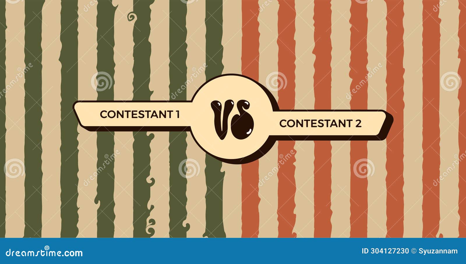 Versus Groovy Retro Comparison Blank. Vs Vector Background. Template ...