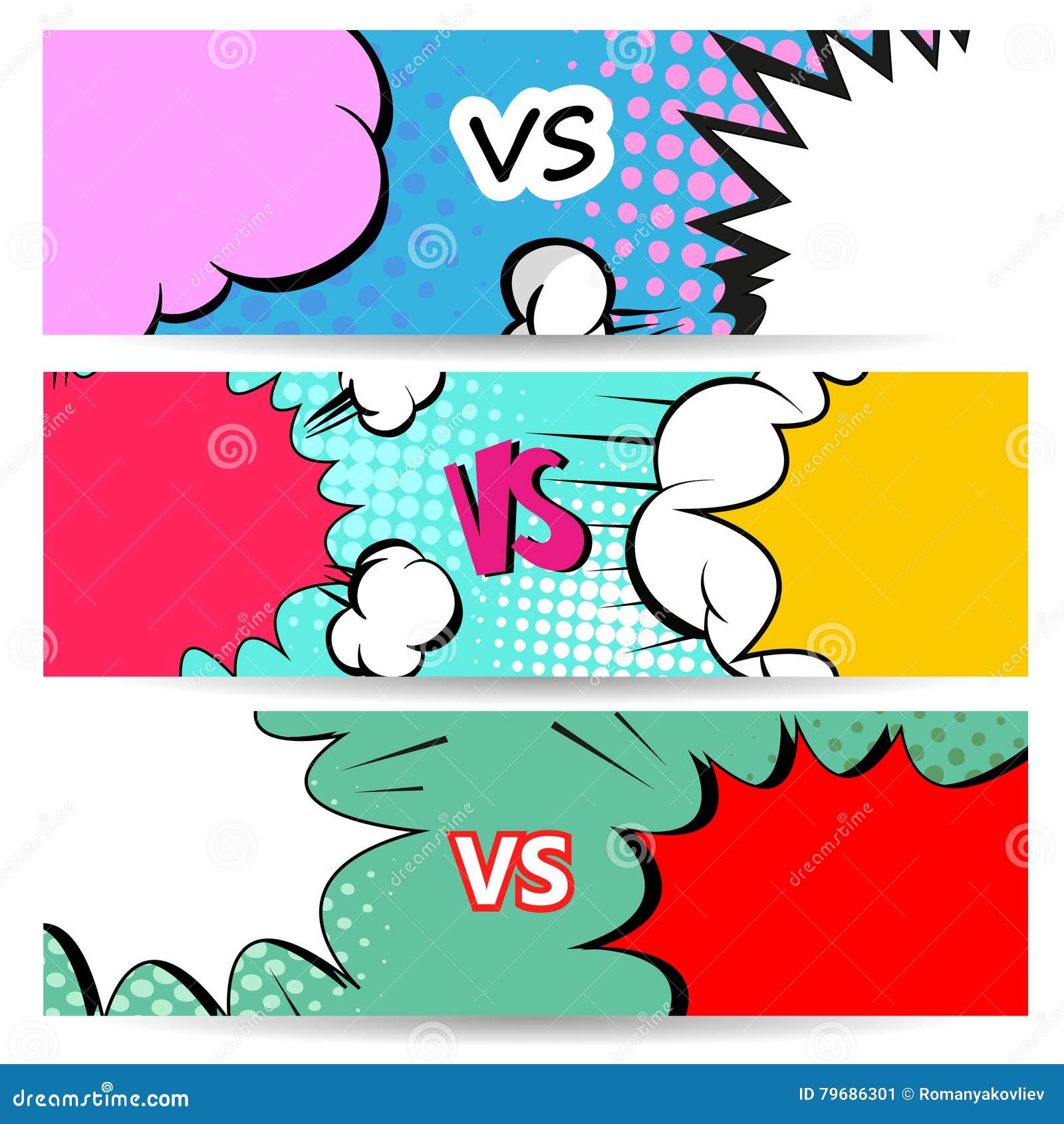 Versus Letters Fight Backgrounds Comics Style Design Stock Illustration ...
