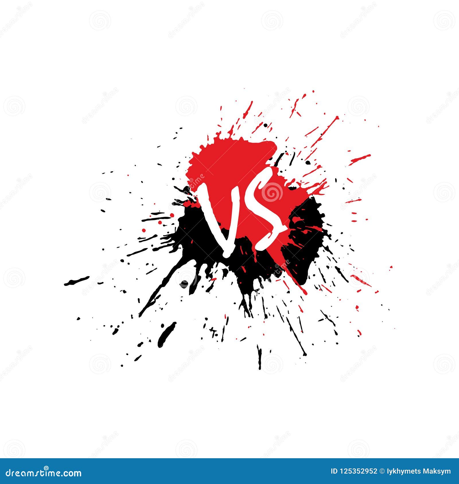 Versus Letters or Vs Logo Isolated on Splash. Logotype Design Vector ...