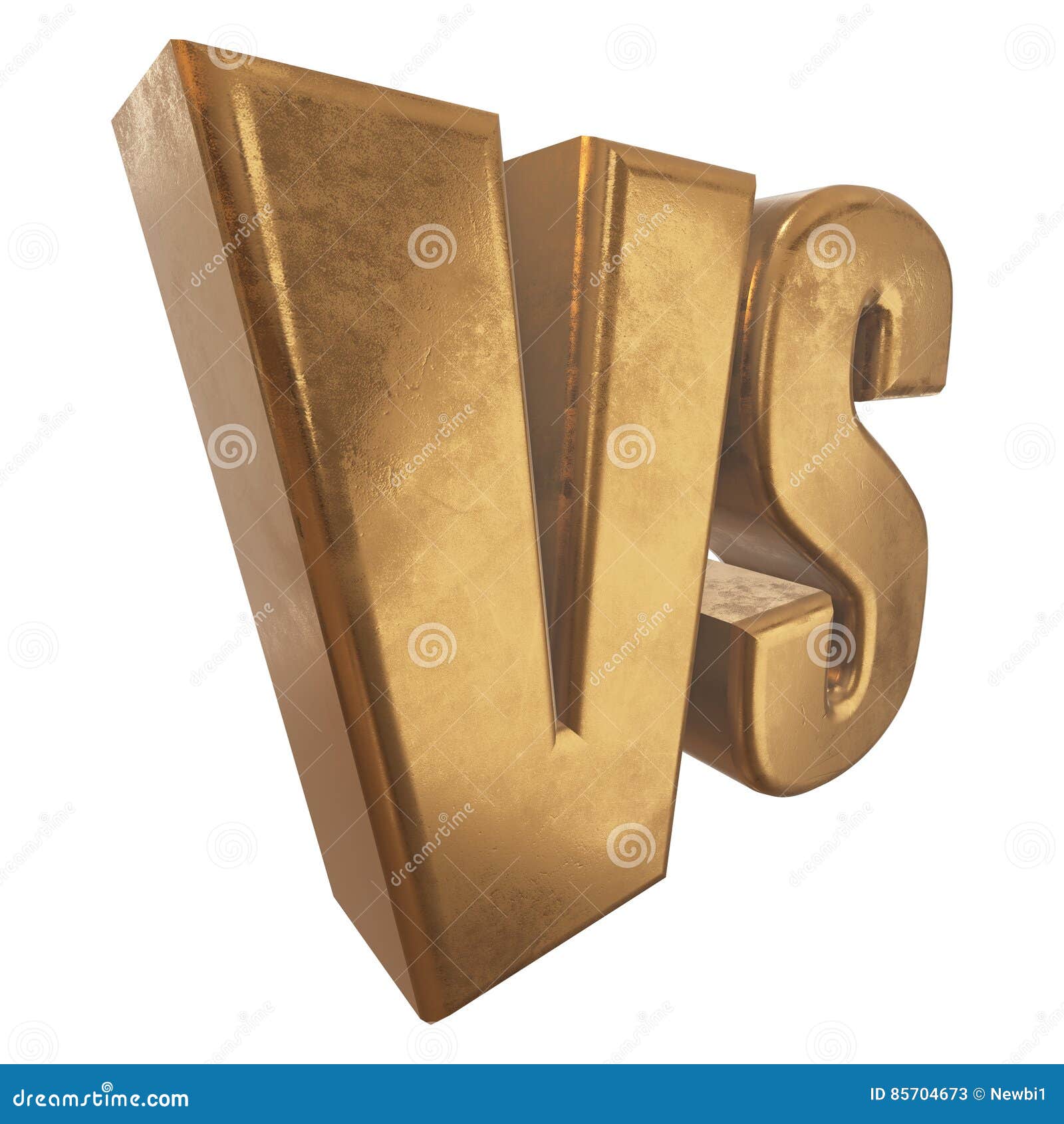 Versus Logo. VS Letters 3D stock illustration. Illustration of golden ...
