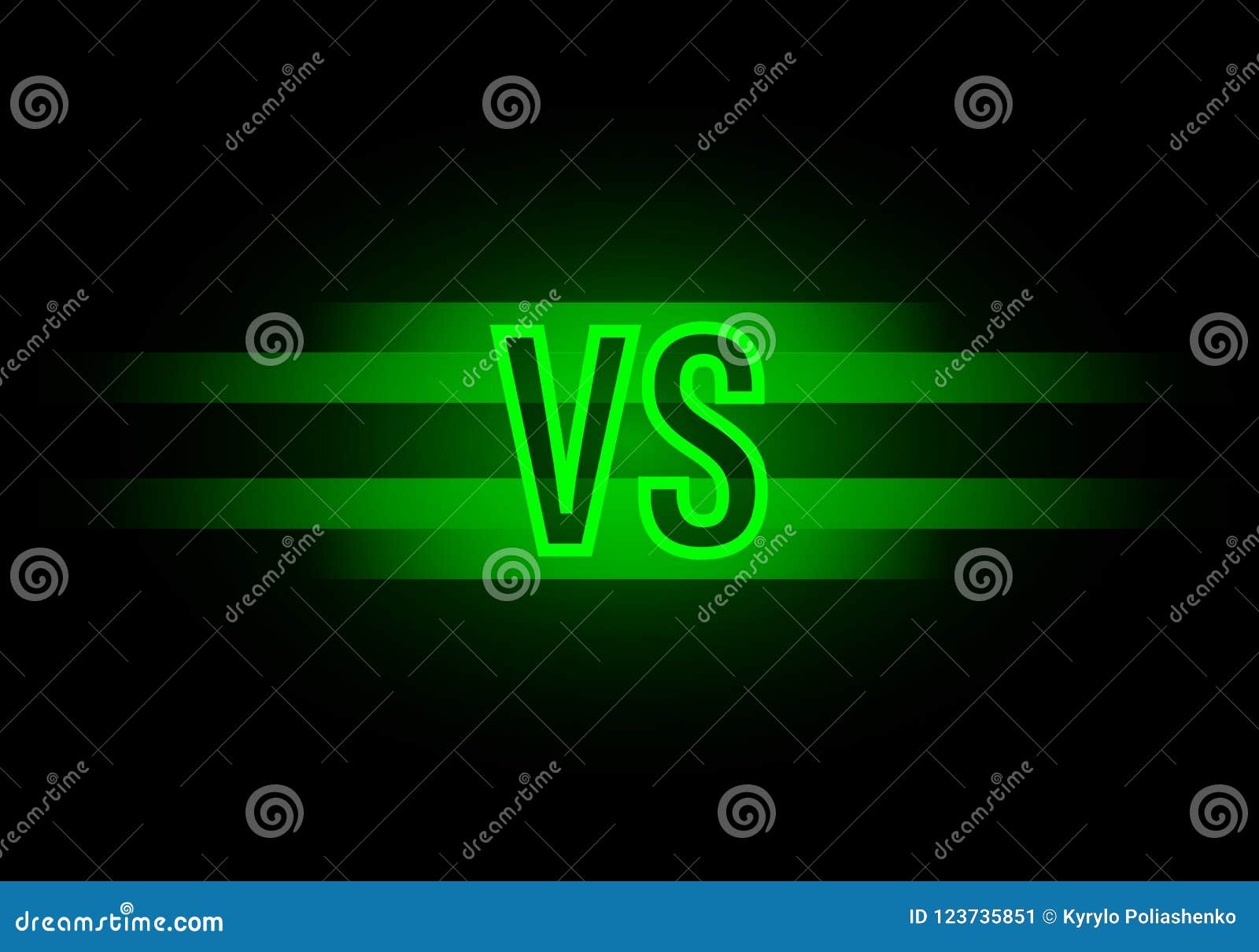 Versus screen design. stock vector. Illustration of color - 123735851