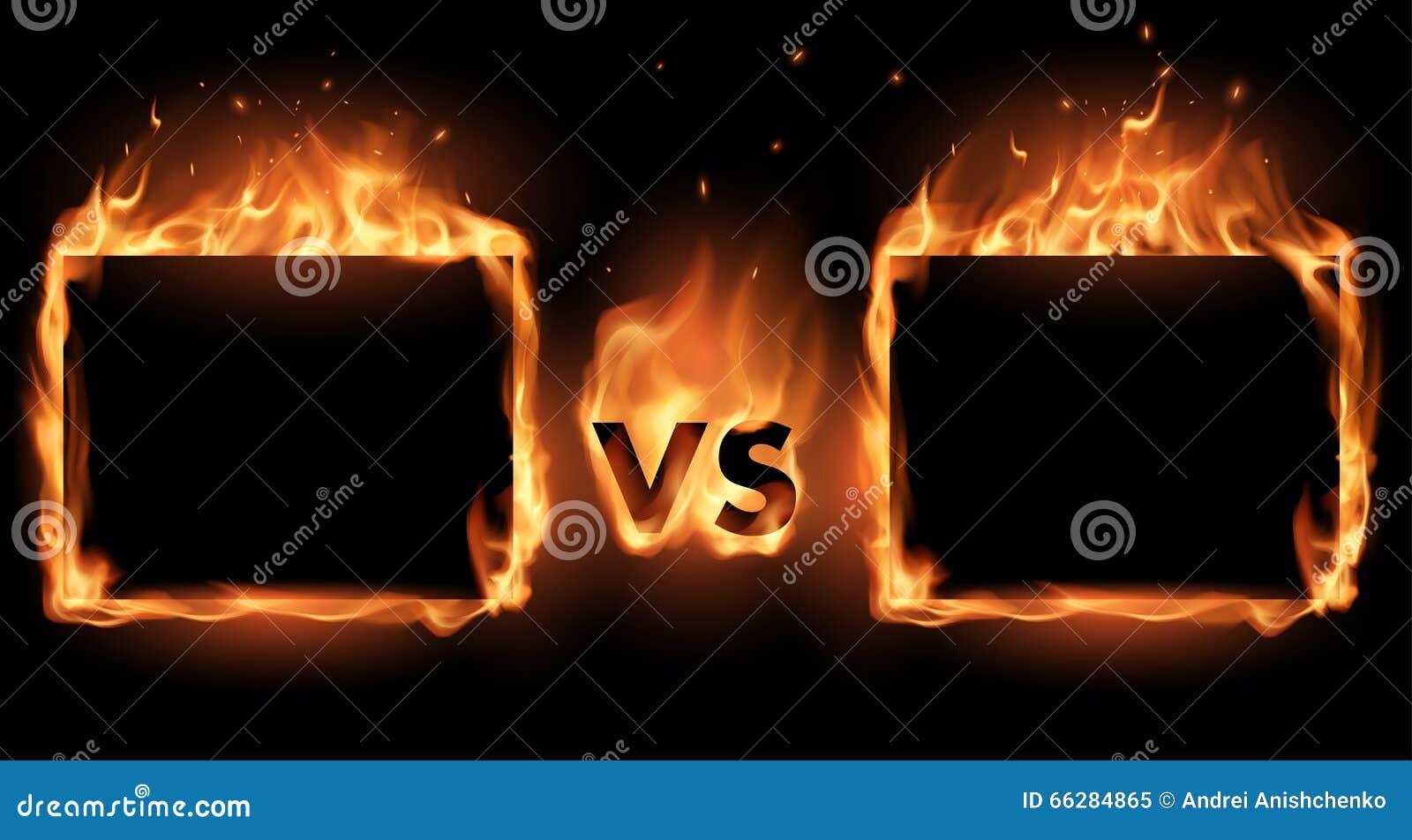 Vs Symbol On Fire