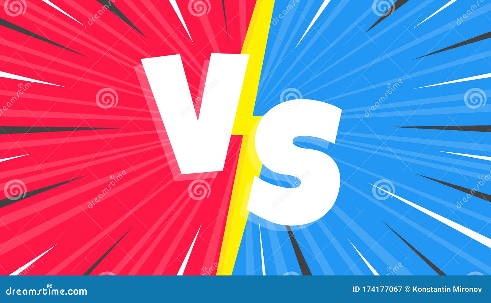 Versus Screen Flat Style Design Vector Illustration. Fight Screen ...