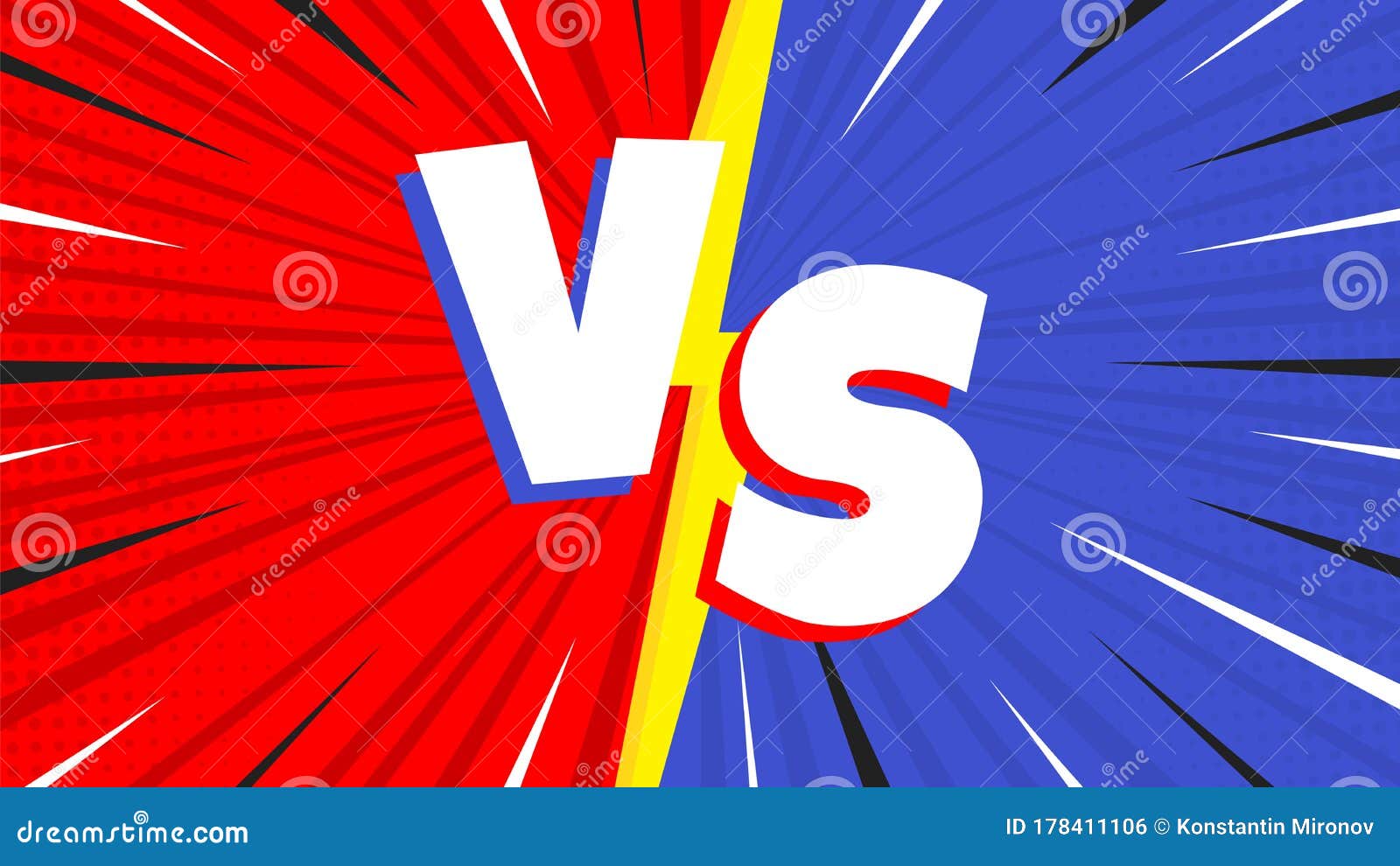 Versus Screen Flat Style Design Vector Illustration Stock Vector ...