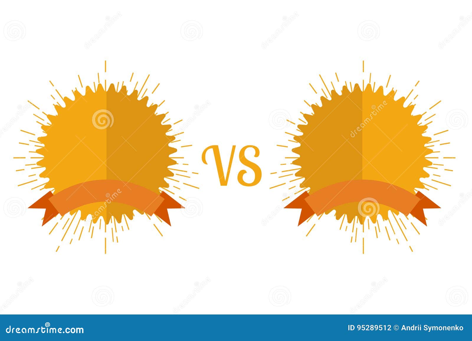 Versus Screen Flat Style. Vecttor Illustration Stock Vector ...