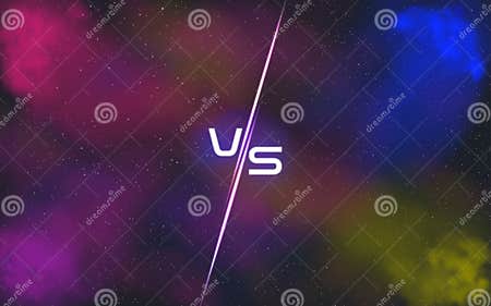Versus Screen Nebula Theme stock vector. Illustration of stars - 157461658