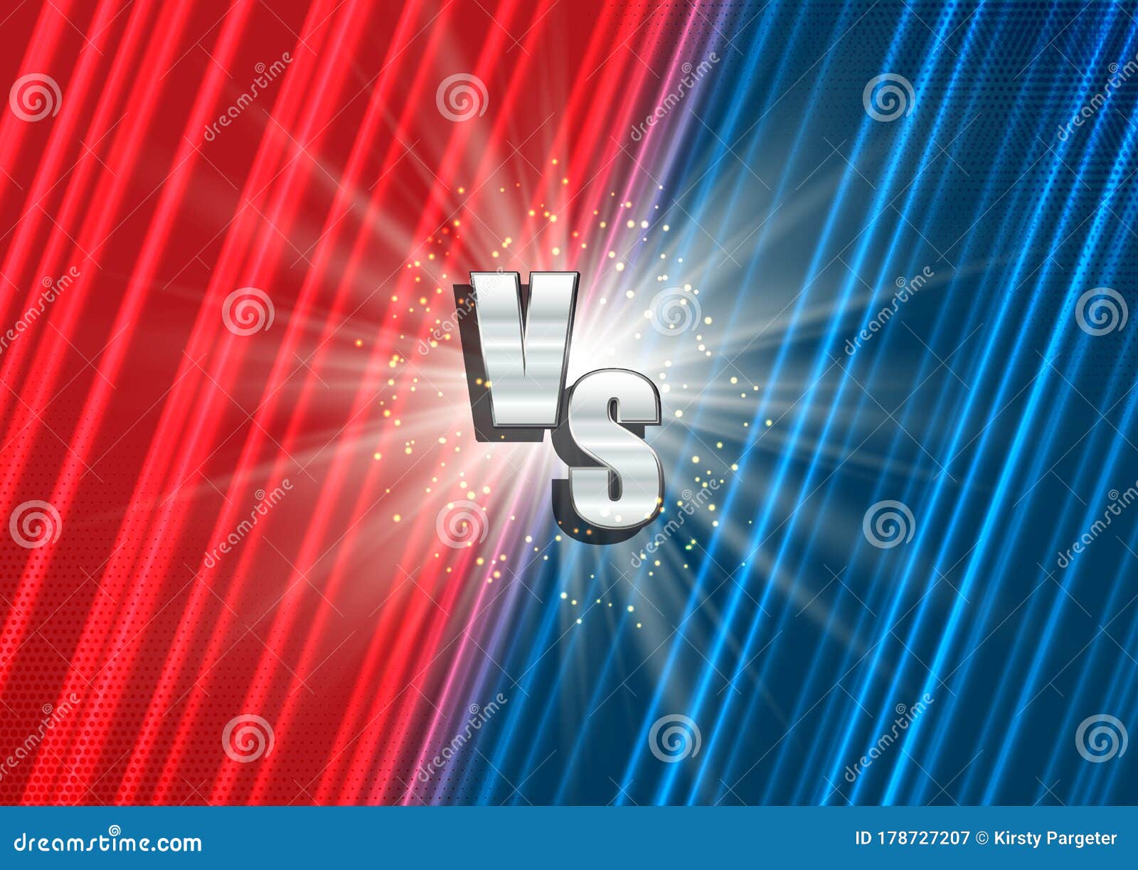 Silver Vs, Versus Fight Confrontation, Abstract Battle Or Match ...